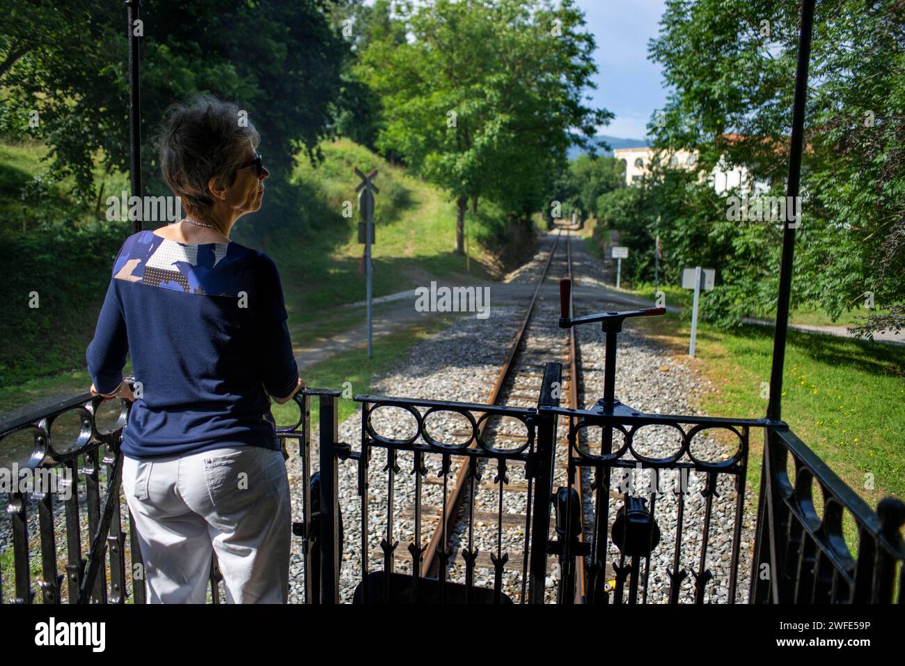 Azpeitia old steam train car in the Basque Railway Museum one of the ...