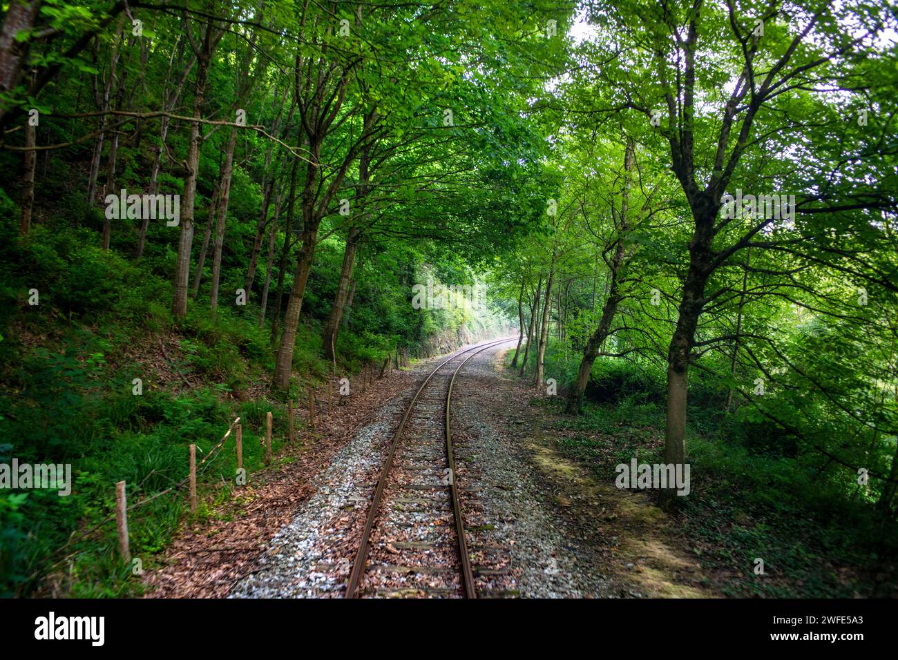 Azpeitia old steam train car in the Basque Railway Museum one of the ...