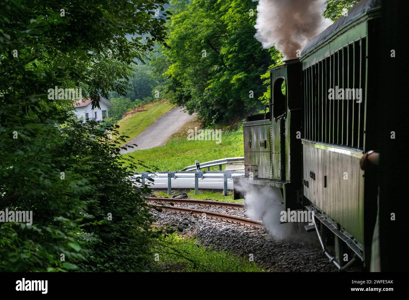 Azpeitia old steam train car in the Basque Railway Museum one of the ...