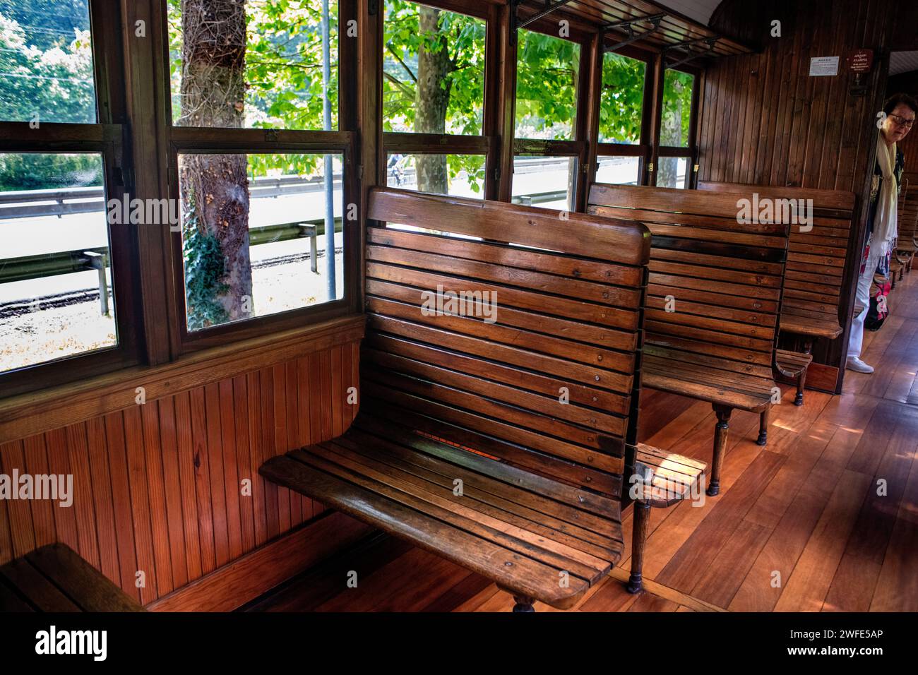 Azpeitia old steam train car in the Basque Railway Museum one of the ...