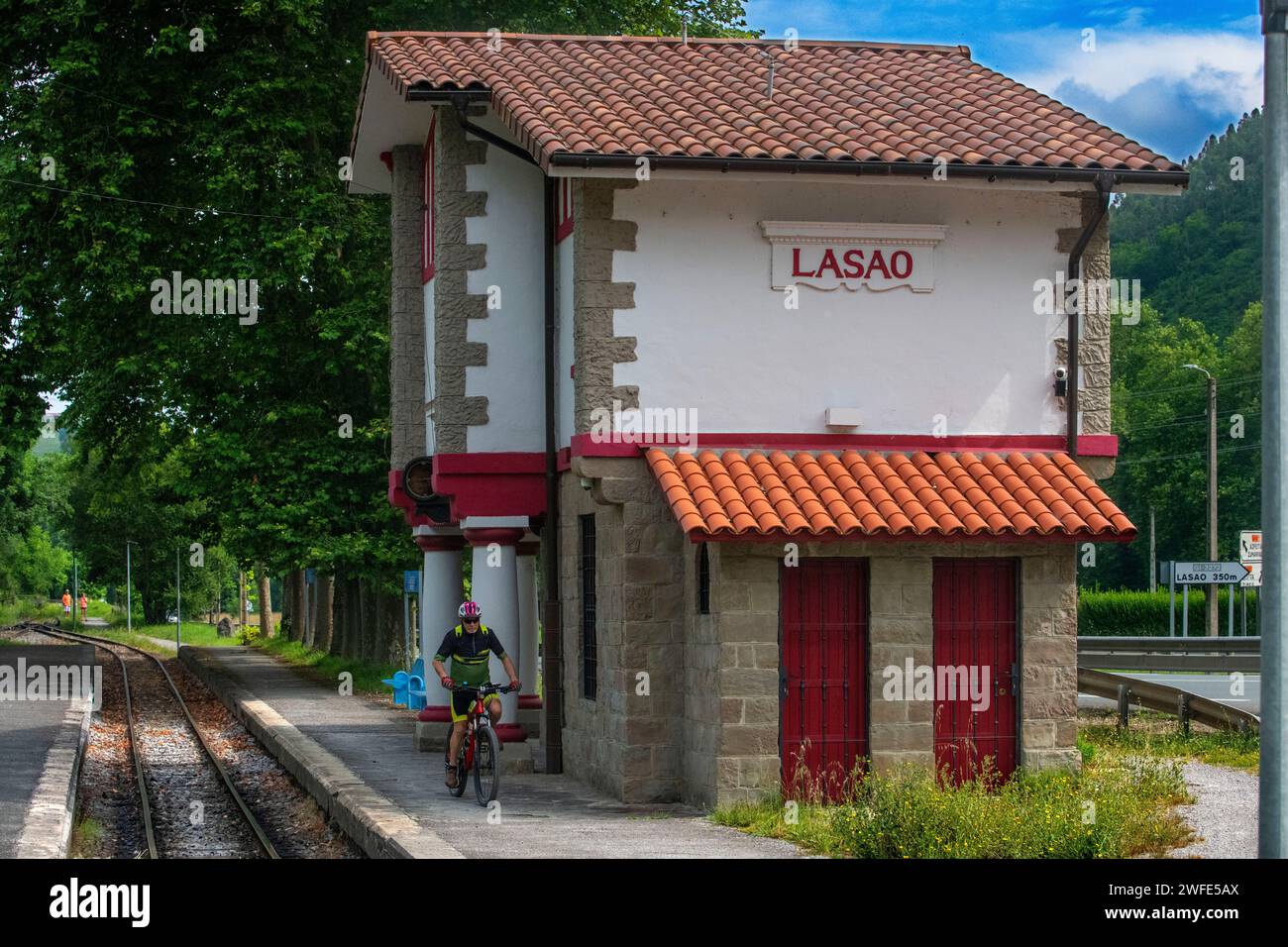 Azpeitia old steam train car in the Basque Railway Museum one of the ...