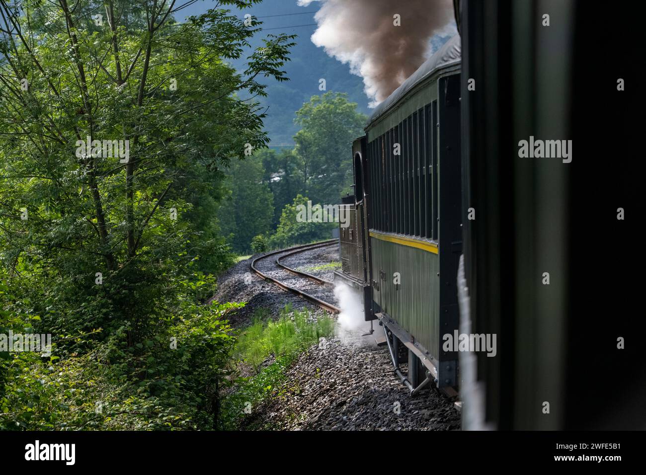 Azpeitia old steam train car in the Basque Railway Museum one of the ...