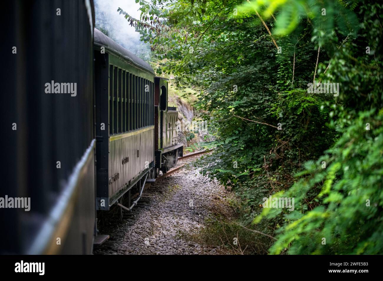 Azpeitia old steam train car in the Basque Railway Museum one of the ...