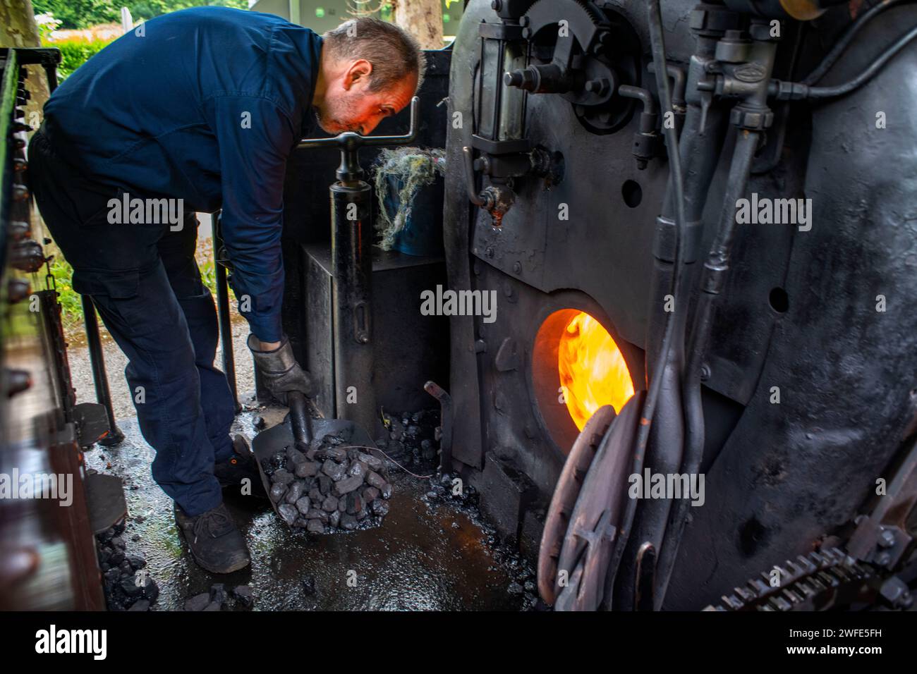 Azpeitia old steam train car in the Basque Railway Museum one of the ...
