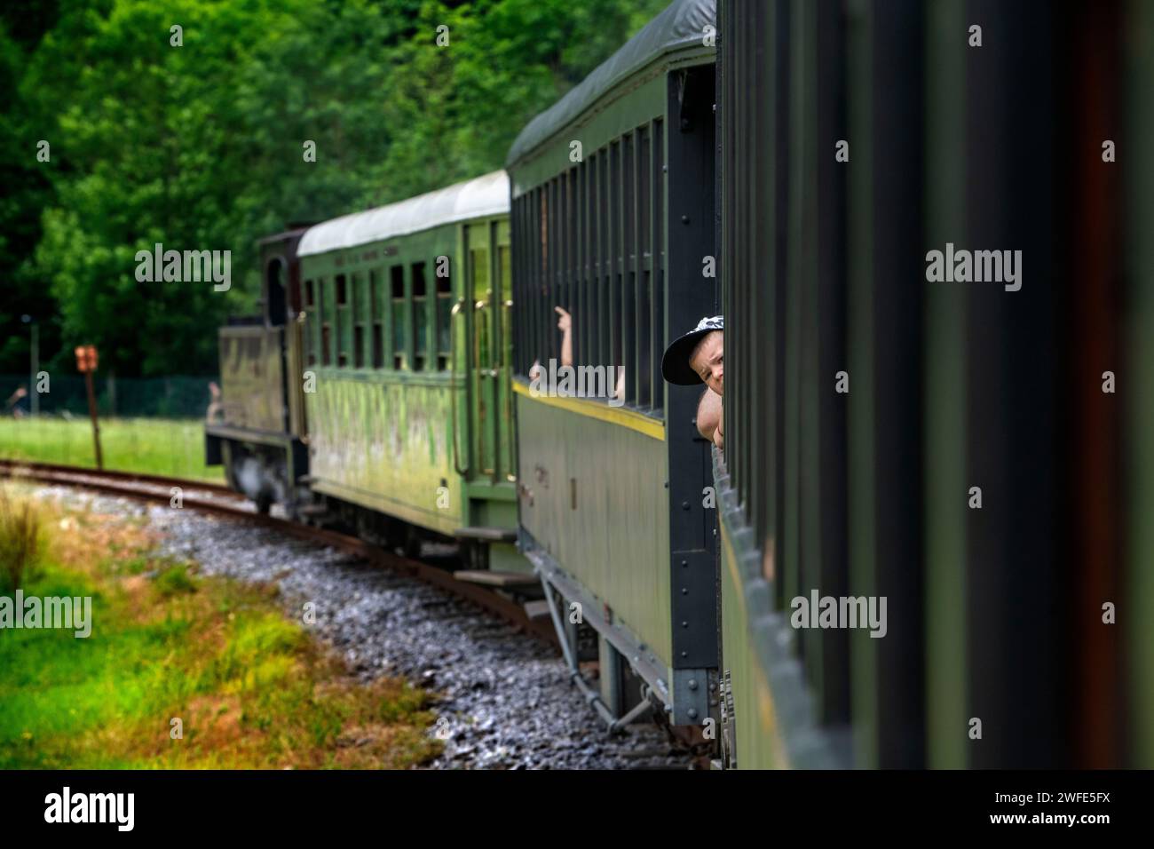 Azpeitia old steam train car in the Basque Railway Museum one of the ...