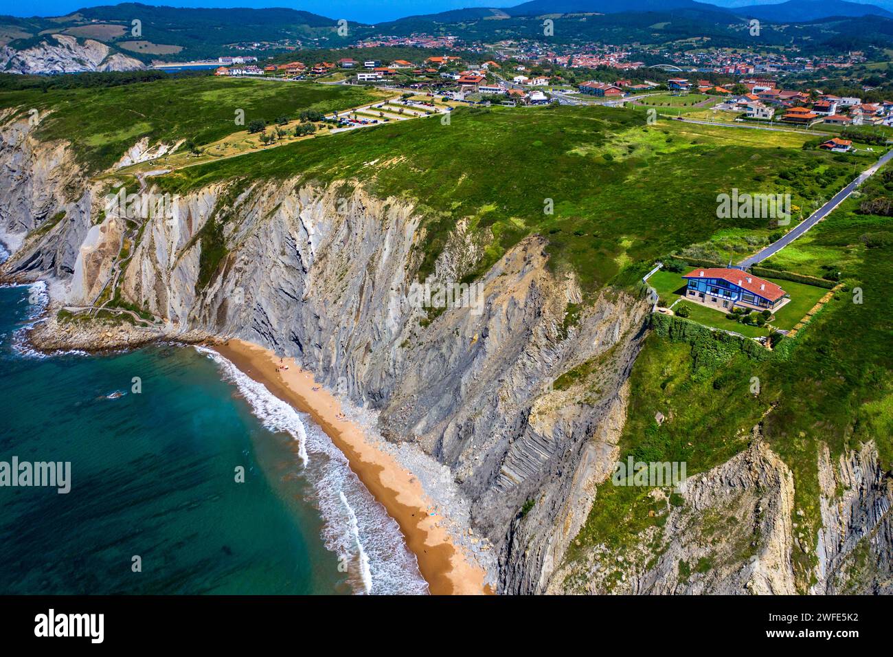 The wonderful Barrika Beach and Flysch de Bizkaia in Vizcaya, Basque ...