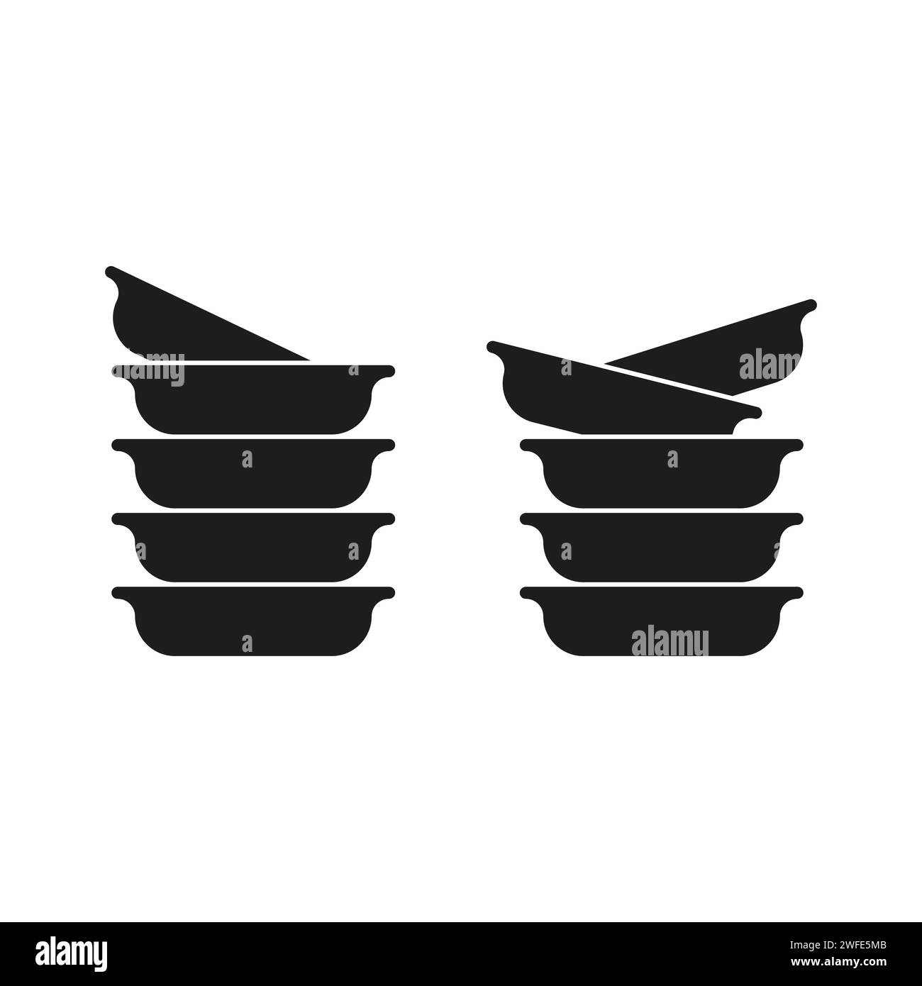 Food Plates Stack Icon. Vector illustration. stock image. EPS 10 Stock ...