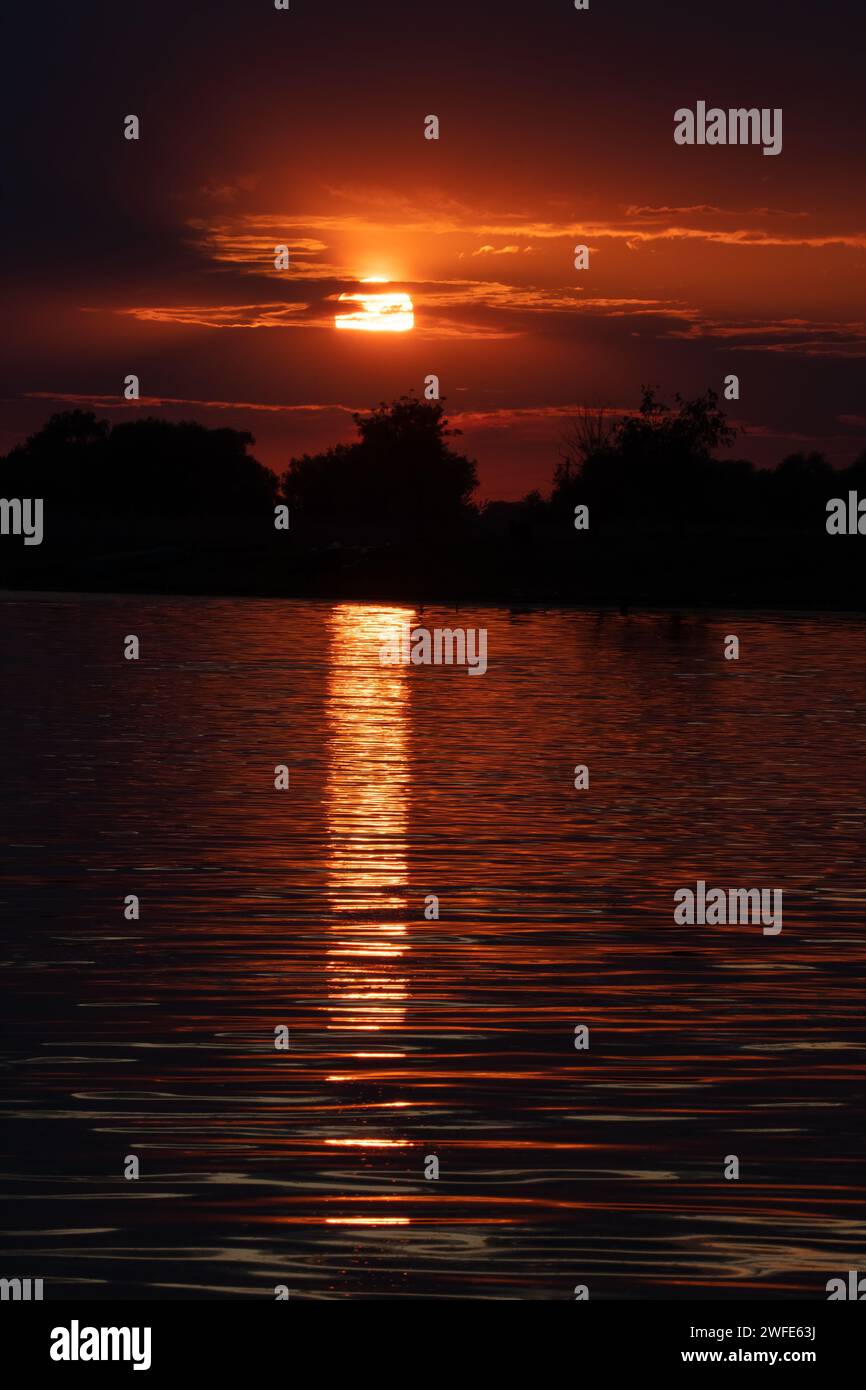 An amazing sunset on Mila 23 on Danube Delta of Romania. Amazing ...