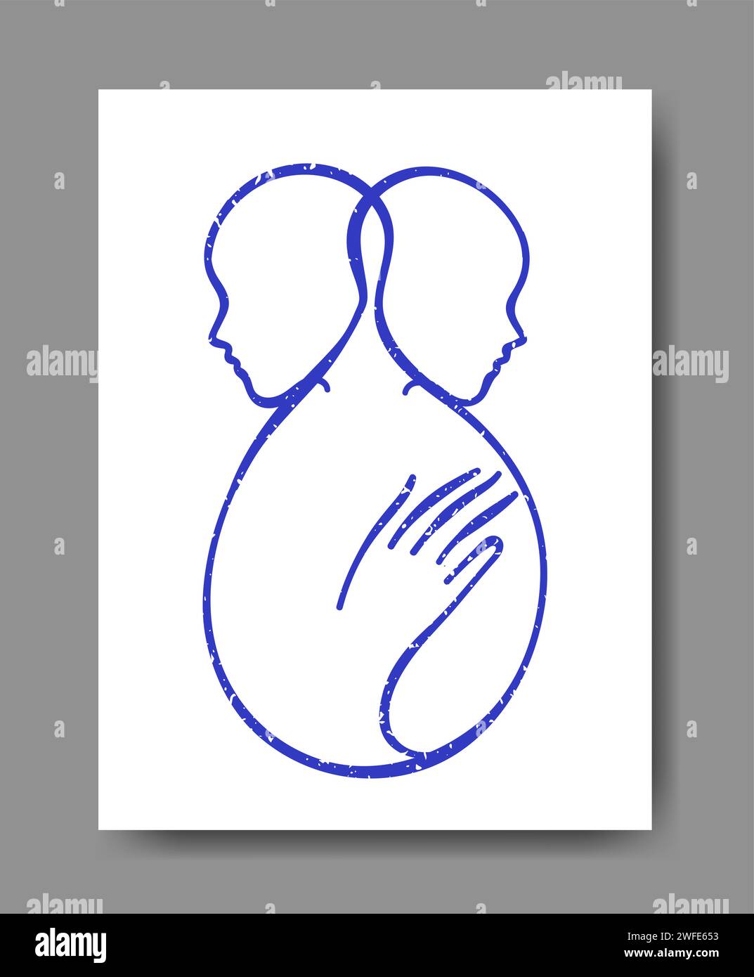 Two women one man couple Stock Vector Images - Alamy