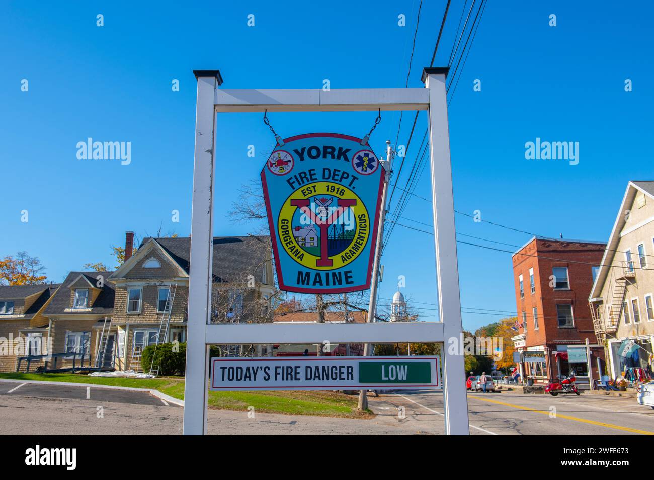York Village Fire Station on York Street in historic village center ...