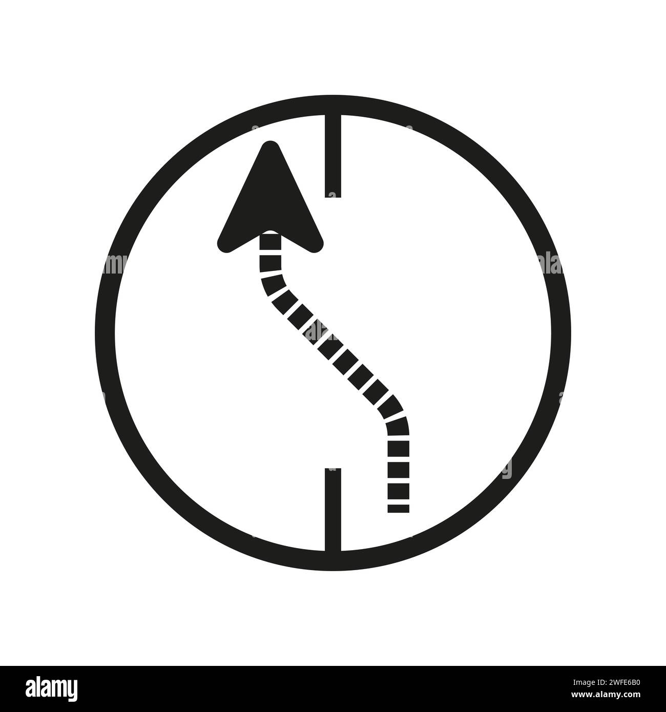 Changing to left lane. Traffic sign on the roadside. Vector ...