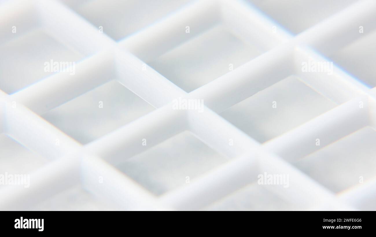 Graphic square pattern white plastic tray Stock Photo - Alamy