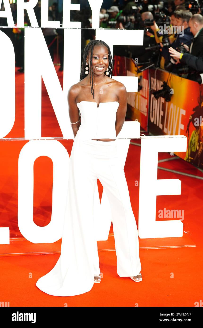 Nia Ashi attending the UK premiere of Bob Marley: One Love, at the BFI ...
