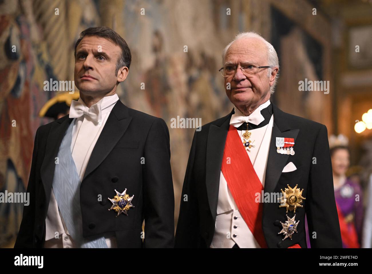 Stockholm, Sweden. 30th Jan, 2024. French President Emmanuel Macron and ...