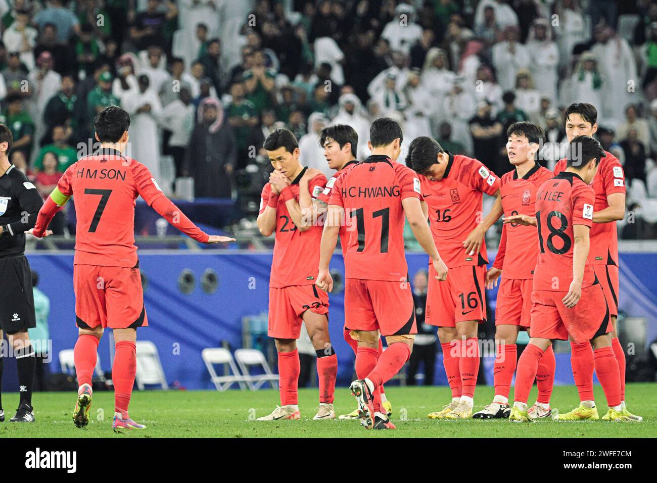 Doha, Qatar. 31 January, 2024. SAUDI ARABIA VS KOREA REPUBLIC：ROUND OF 16 - AFC Asian Cup Qatar ...