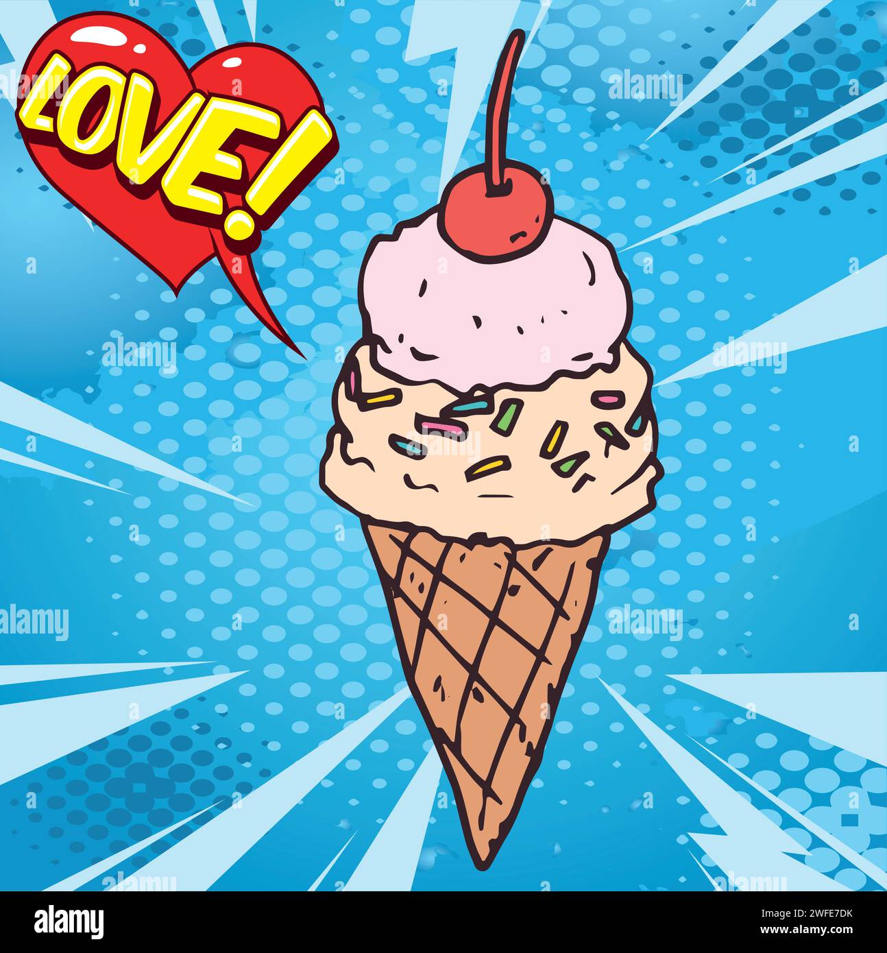 Ice magic ice cream Stock Vector Images - Alamy