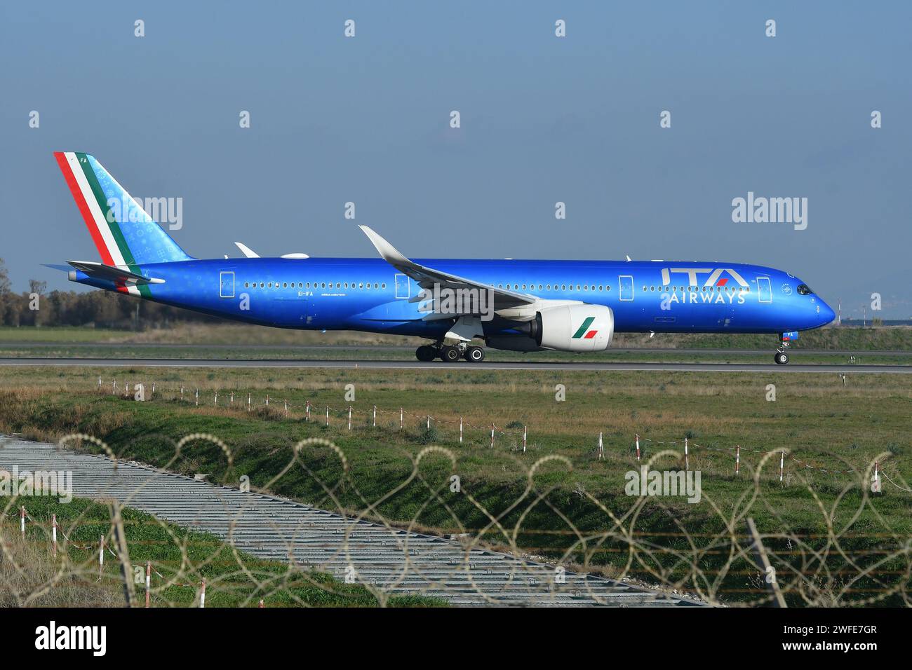 Fiumicino, Lazio. 28th Jan, 2024. Airbus A350-900 Neo ITA Airways ...