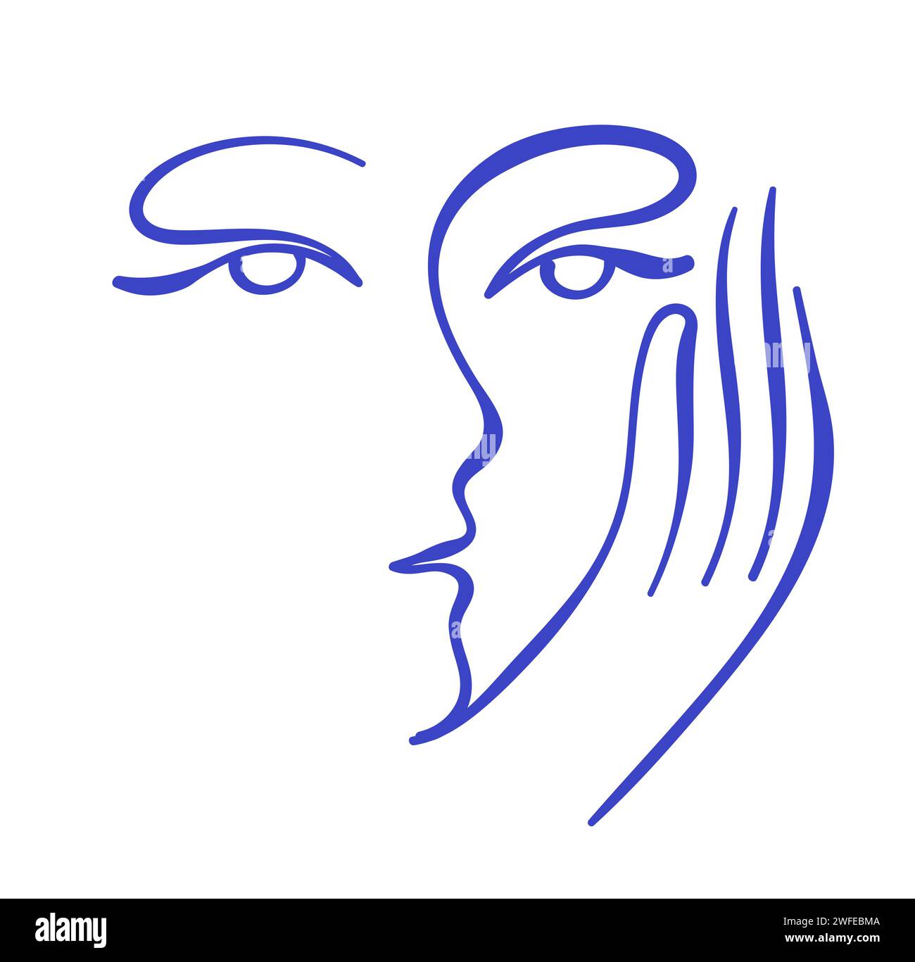 Human eye continuous line Stock Vector Images - Alamy