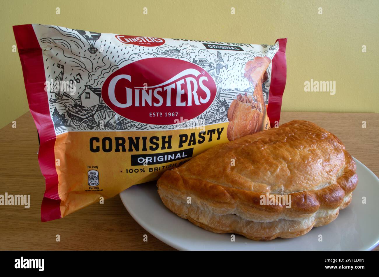 Ginsters Original Cornish Pasty Stock Photo - Alamy