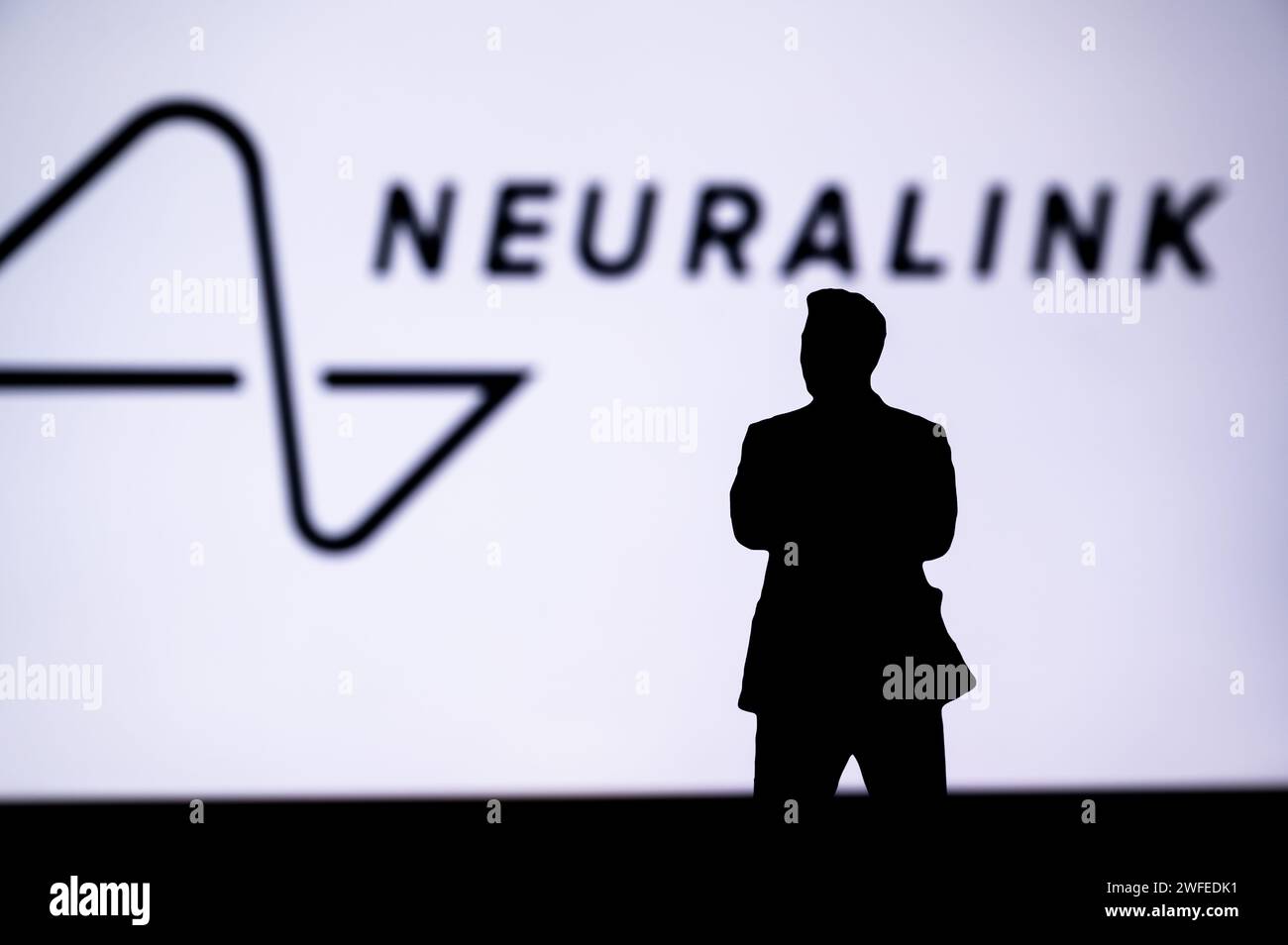 CALIFORNIA, USA, 30. JANUARY 2024: Neuralink's company logo features a ...