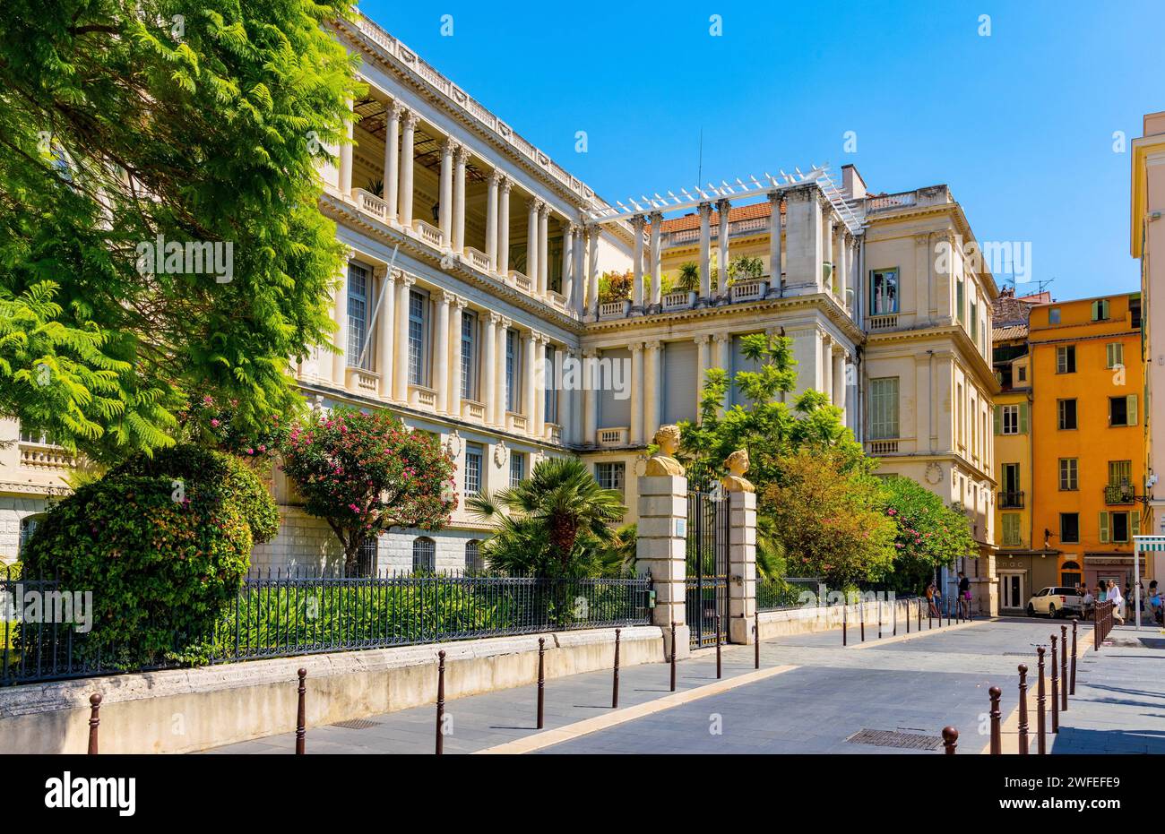 Nice, France - August 7, 2022: Palais de la Prefecture palace and city ...