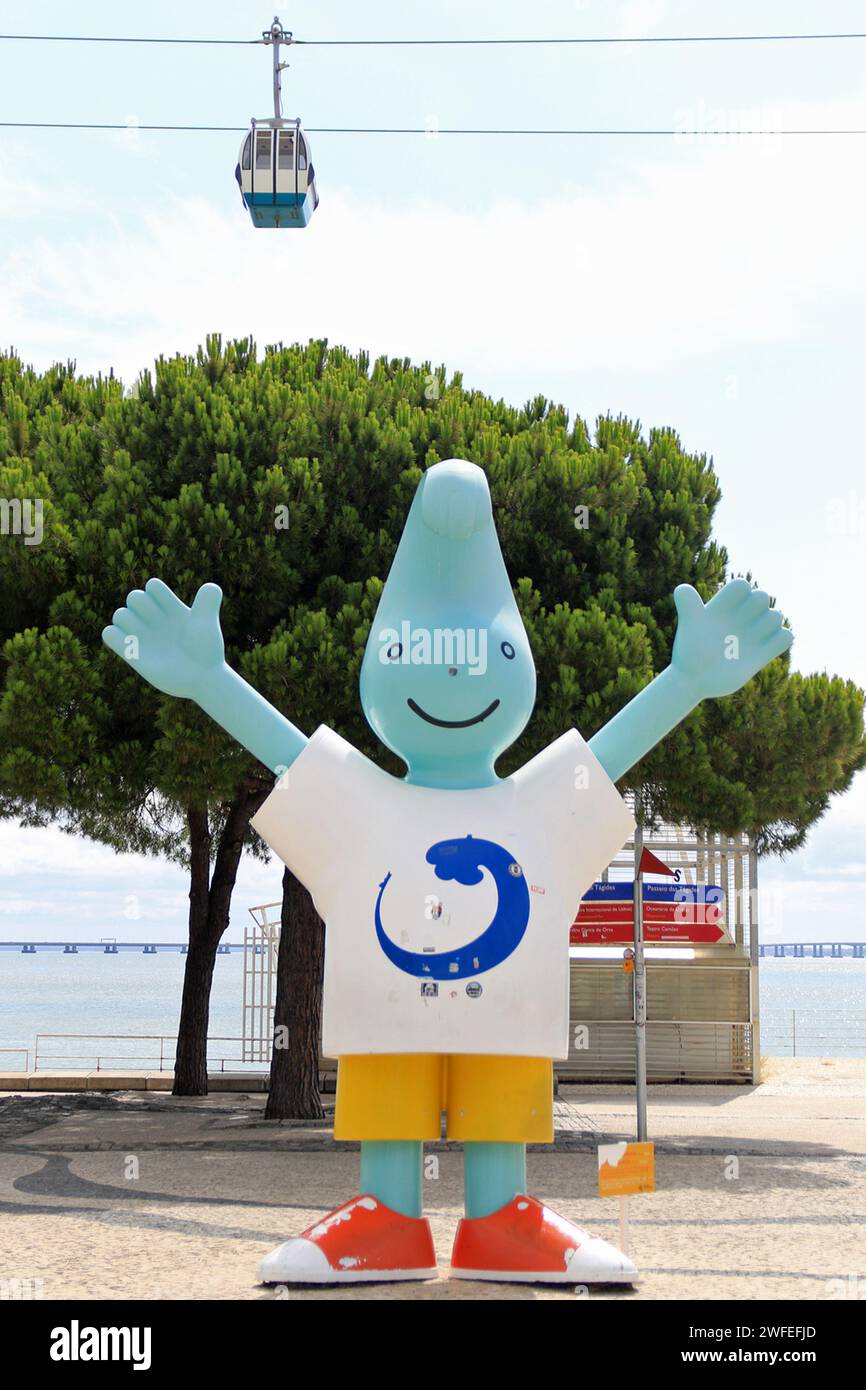 The Expo 98 mascot in the Park of Nations Lisbon was conceived by the ...