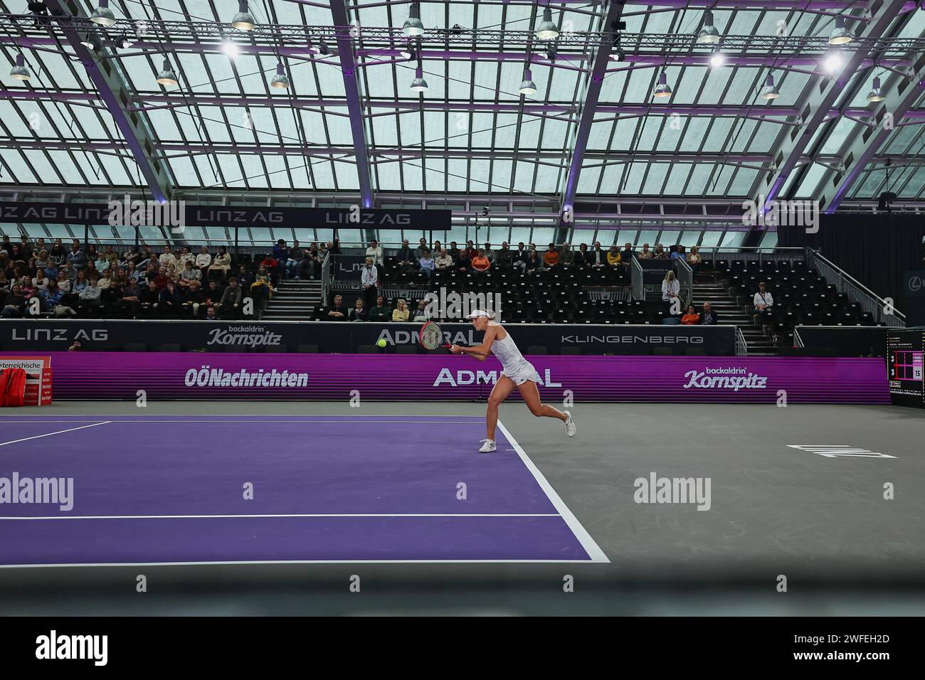 Linz, Upper Austria, Austria. 30th Jan, 2024. Varvara Gracheva (FRA) in ...