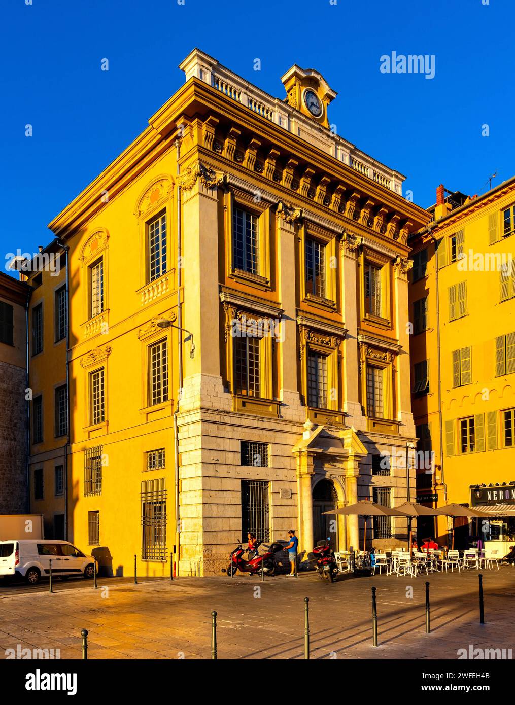 Nice, France - July 29, 2022: Historic City Hall Palais communal with ...