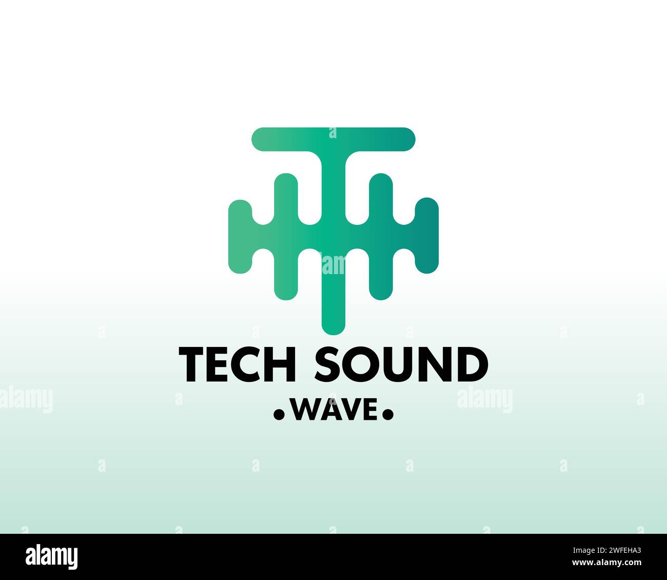 Letter T sound wave pulse vector logo design template Stock Vector ...