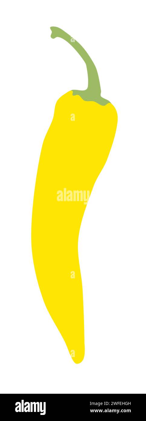 Yellow Chilli Pepper Vector Illustration Stock Vector Image & Art - Alamy
