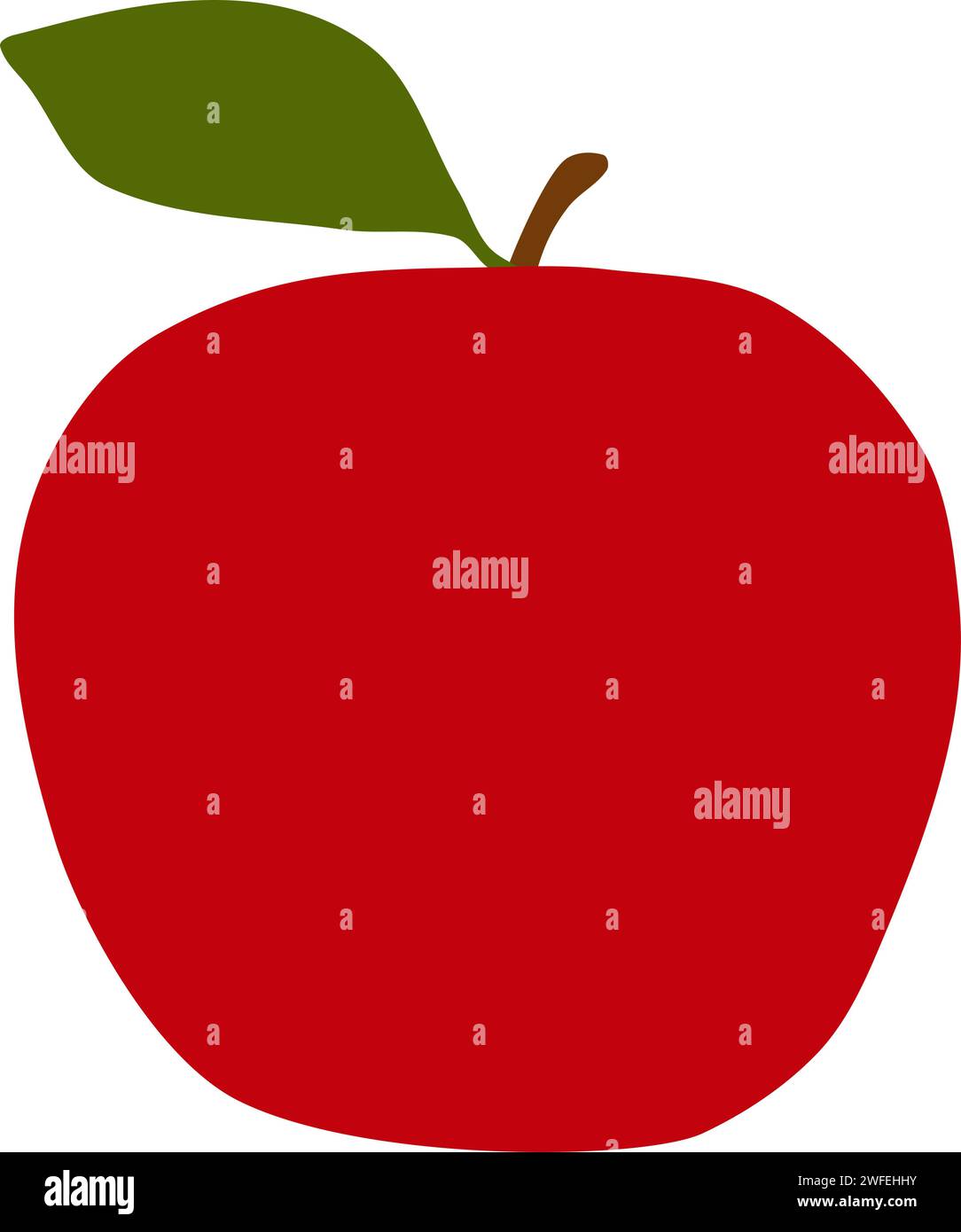 Red Apple Vector Illustration Stock Vector Image & Art - Alamy