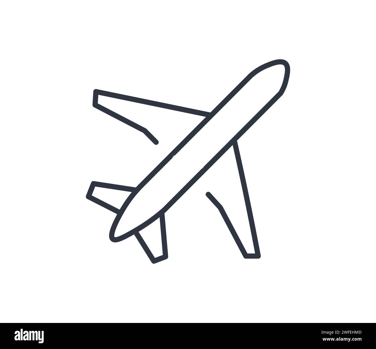 Simple Plane Transportation Symbol Stock Vector Image & Art - Alamy