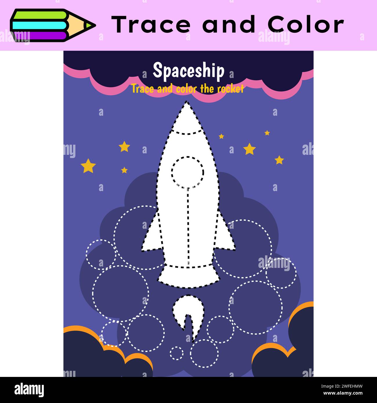 Pen tracing lines activity worksheet for children. Pencil control for ...