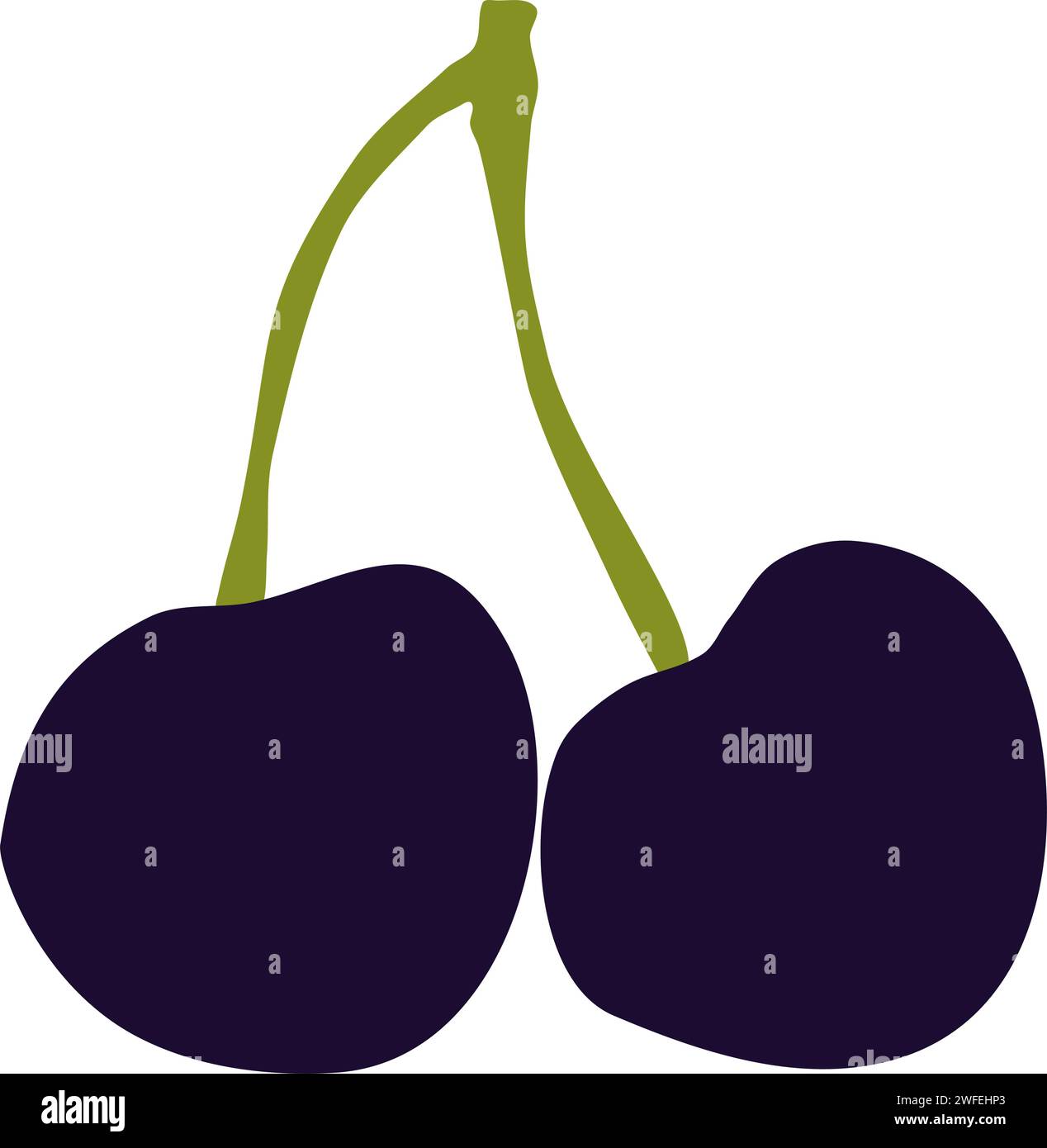 Black cherries Stock Vector Images - Alamy