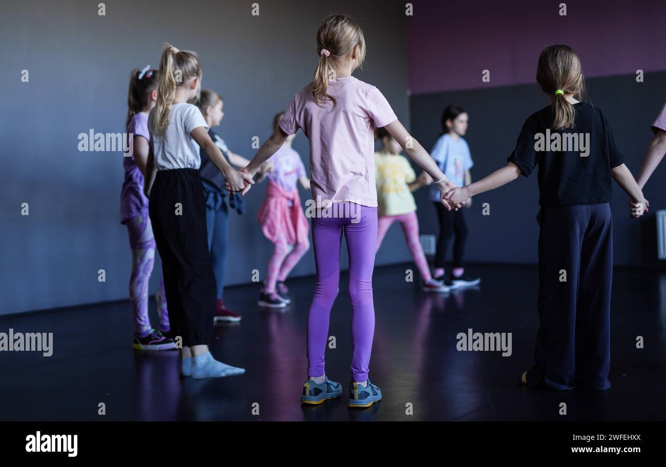 Children dancing together Stock Photo - Alamy