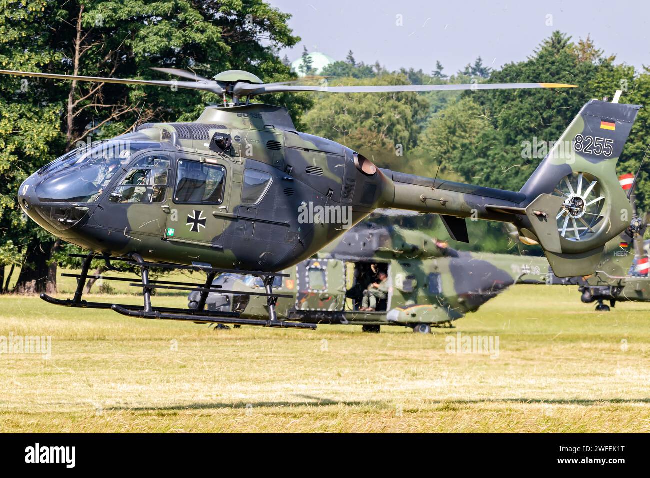 Airbus H135 military utility helicopter from the German Army taking off ...