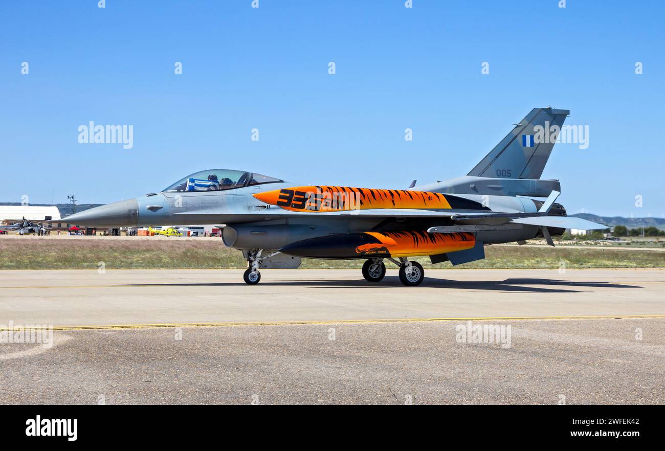 Hellenic Air Force F-16C Fighting Falcon fighter jet from 335 Squadron ...