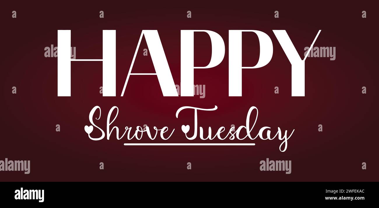 Happy Shrove Tuesday Amazing Text illustration Design Stock Vector ...