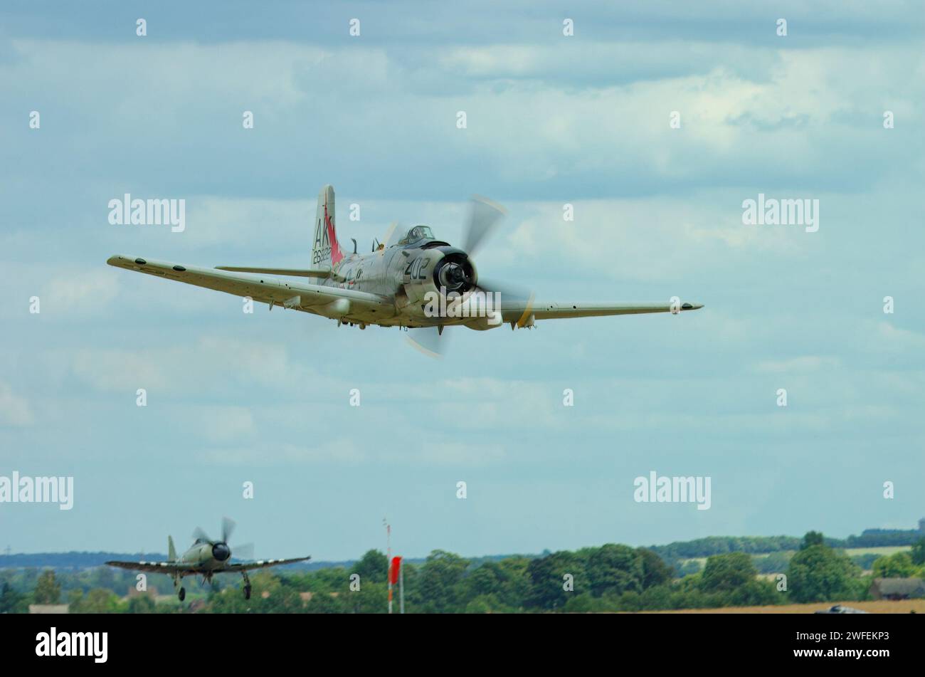Douglas A1 Skyraider in flight Stock Photo - Alamy