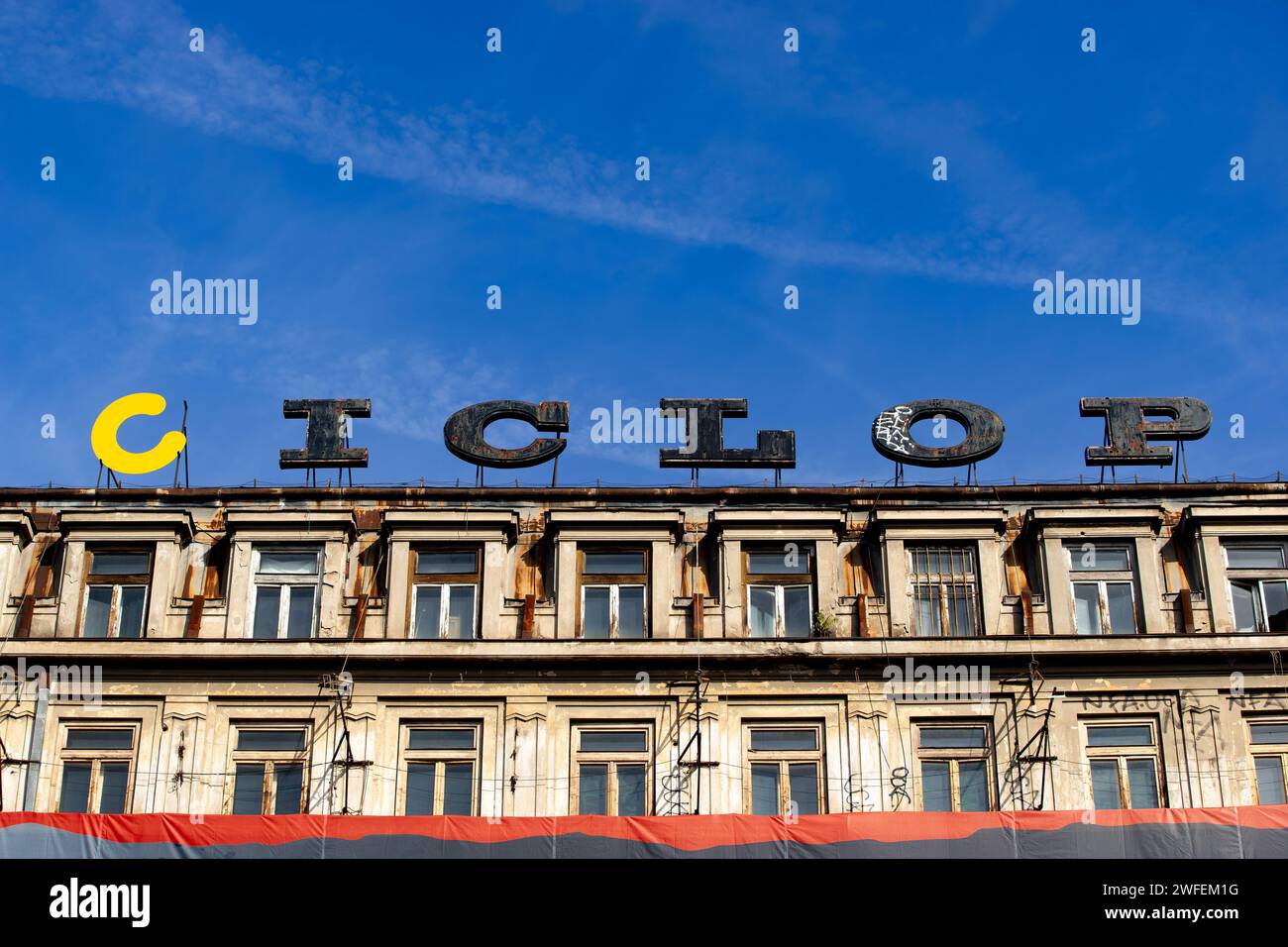 Bucharest, Romania - September 27, 2023: Ciclop Garage, a historical ...