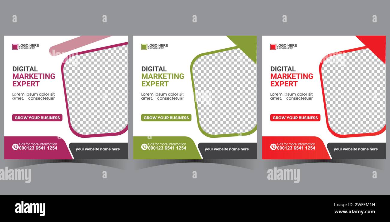 business social media post design template. corporate social media ...