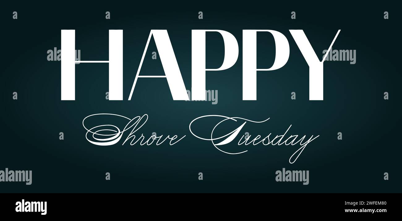 Happy Shrove Tuesday Amazing Text illustration Design Stock Vector ...