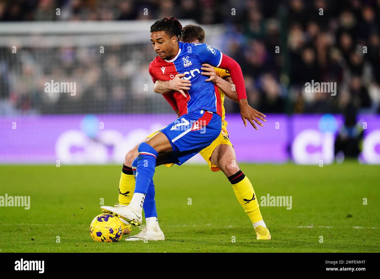 Crystal Palace's Michael Olise and Sheffield United's Rhys Norrington ...