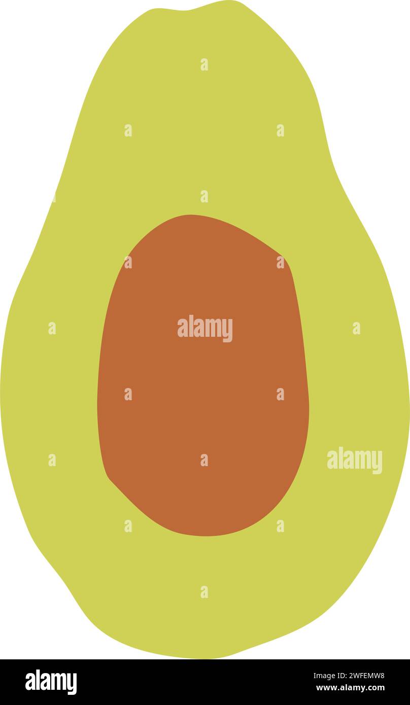 Avocado Half Vector Illustration Stock Vector Image & Art - Alamy