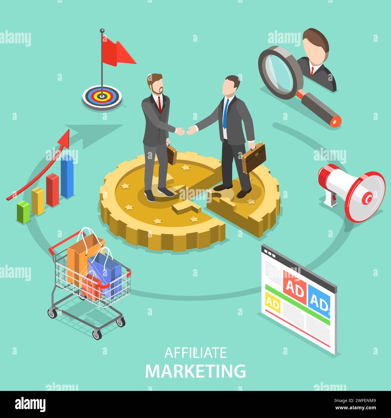 Referral commission program Stock Vector Images - Alamy