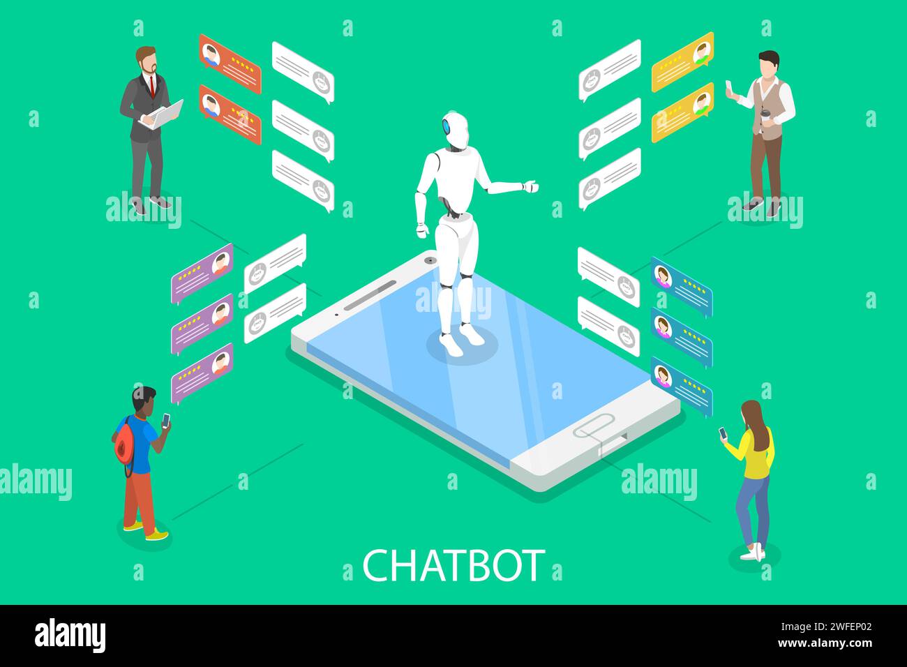 Chatterbot vector vectors Stock Vector Images - Alamy