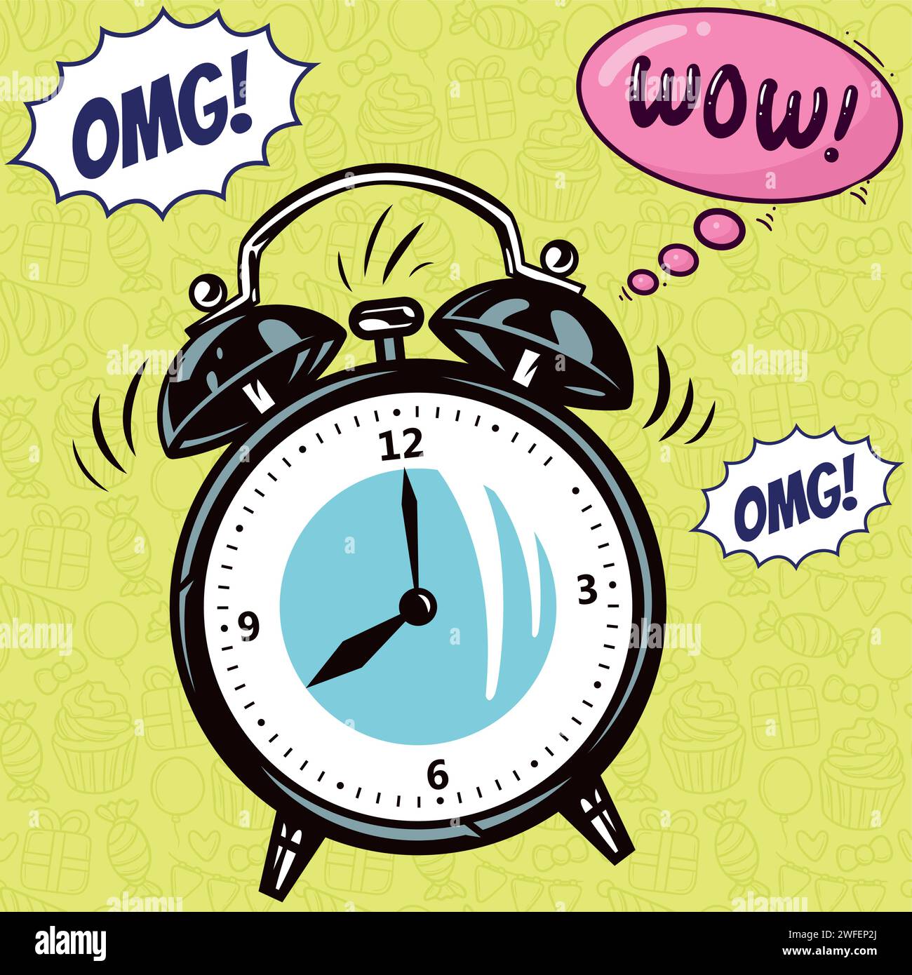 Cartoon clock Stock Vector Images - Alamy