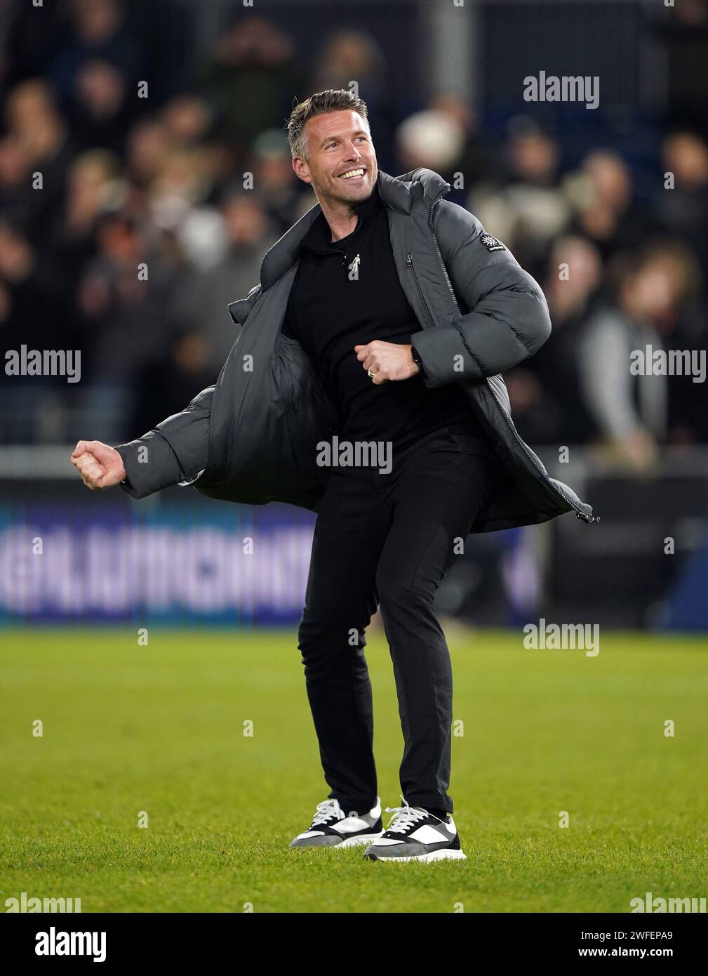 Luton Town manager Rob Edwards after the Premier League match at ...