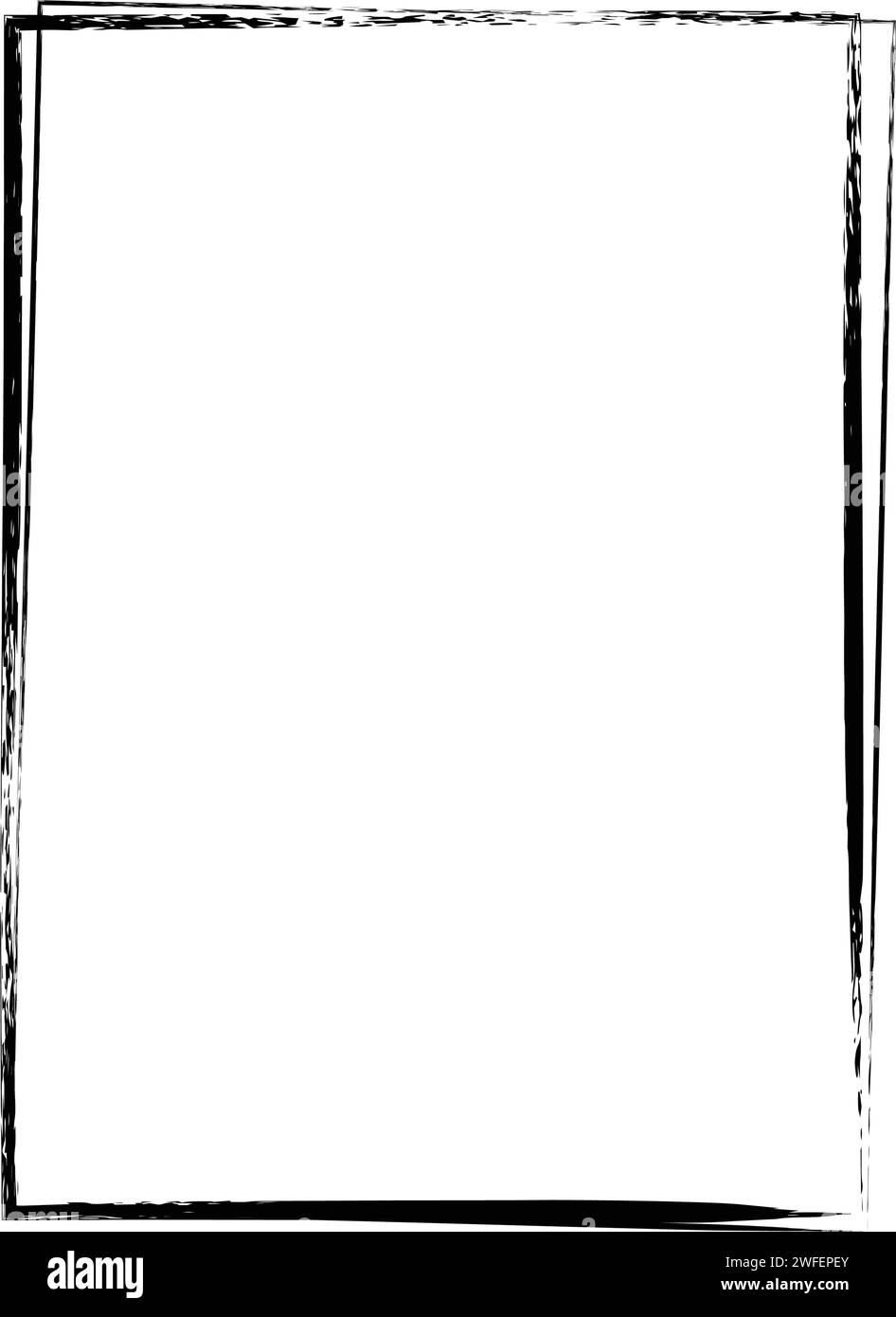 Frame border, grunge shape icon, vertical rectangle decorative doodle ...