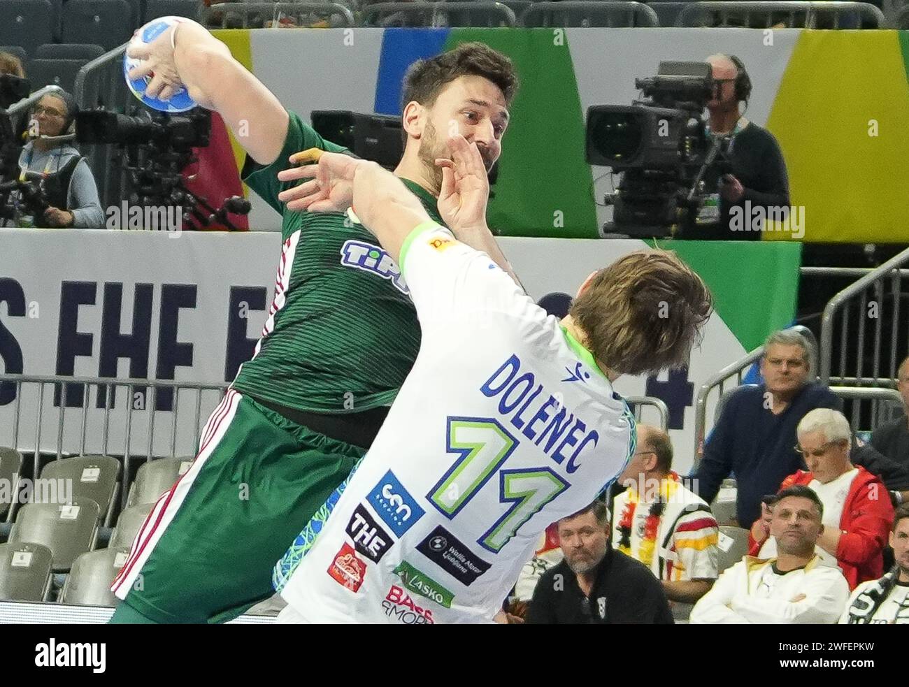 during the Men's EHF Euro 2024, Placement match 5/6, handball match ...